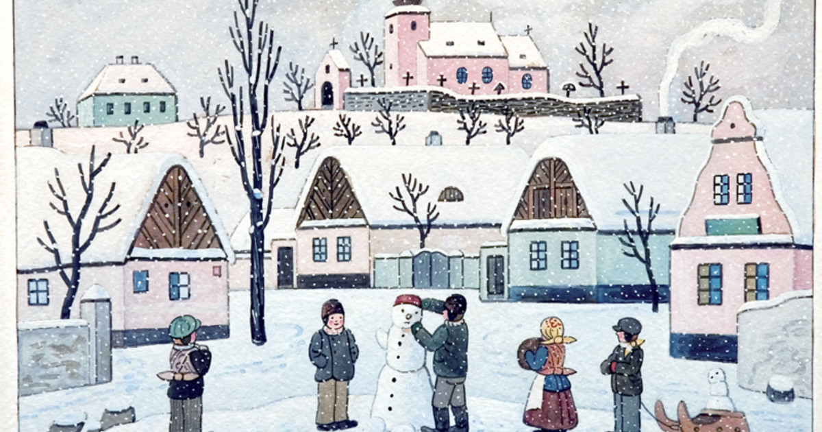 Stavění sněhuláka - Josef Lada (1887–1957) | 1. Art Consulting
