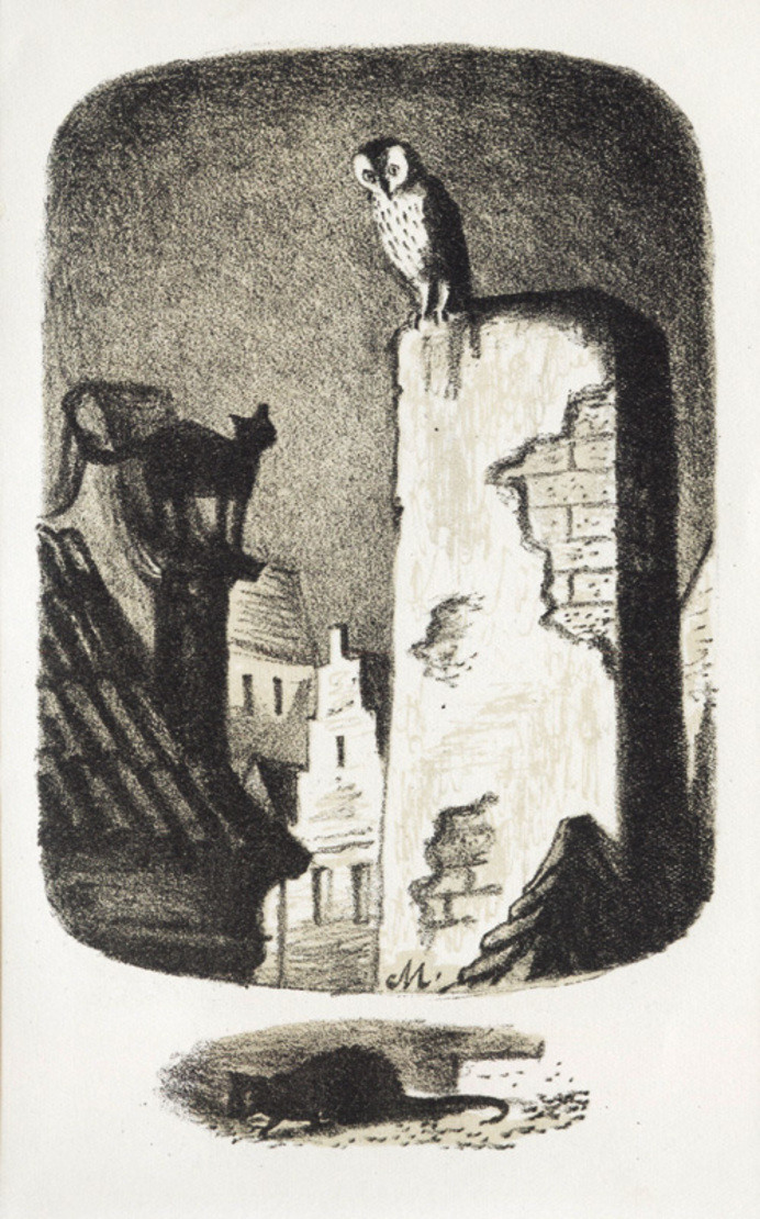 Sova a kočka - Karel Müller (1899–1977) | 1. Art Consulting