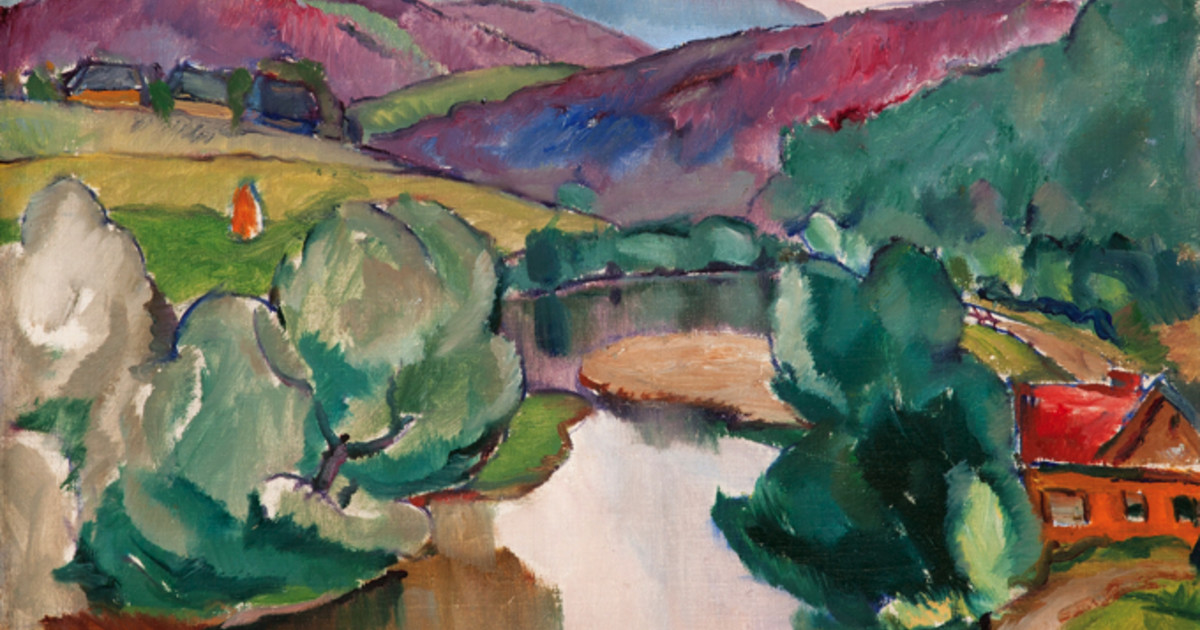 Landscape with river and sunset - Vojtěch Michajlovič Erdélyi (1891 ...