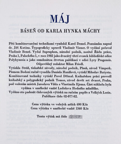 Karel Hynek Mácha: Máj - Karel Demel (1942) | 1. Art Consulting