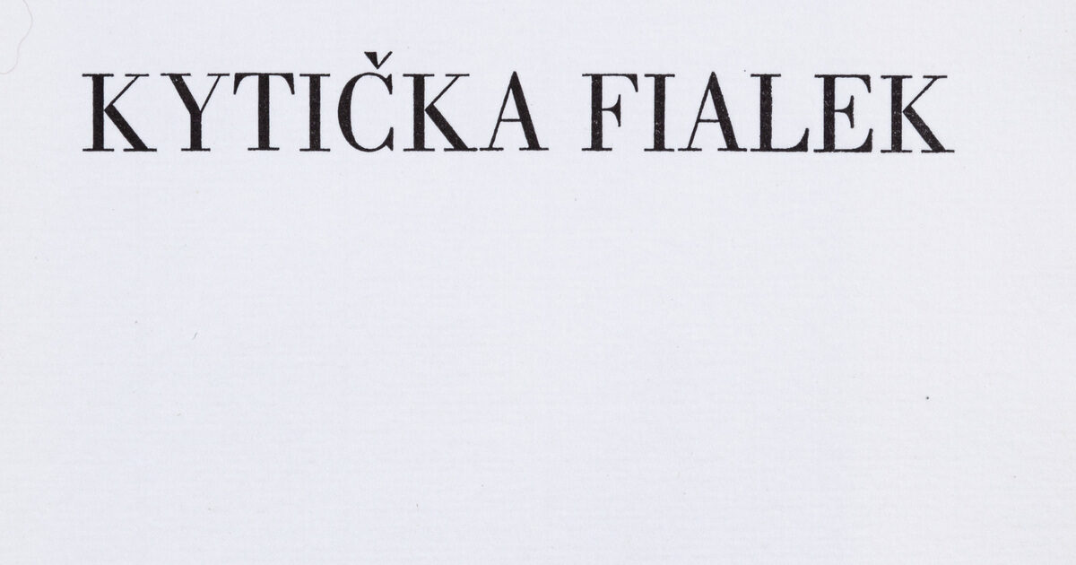 Jaroslav Seifert: Kytička fialek - Vladimír Komárek (1928–2002) | 1 ...